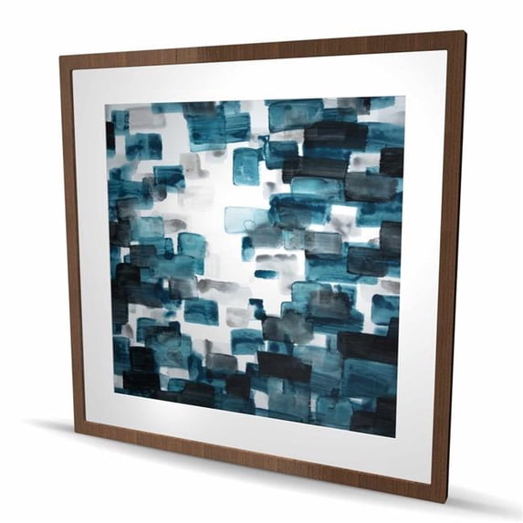 Begin Home Decor C1FM3636DK2XSI 36 x 36 in. Turquoise & Gray Shapes ...