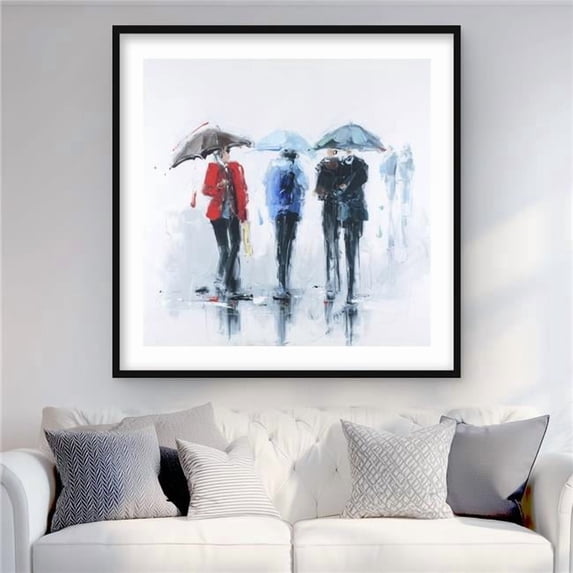Begin Home Decor C1FM3636G3VDGW 36 x 36 in. Spring Shower - Street ...