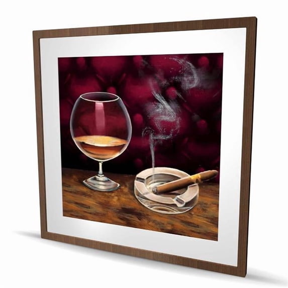 Begin Home Decor C1FM3636H8QZPA 36 x 36 in. Red Man Cave Framed Matted ...