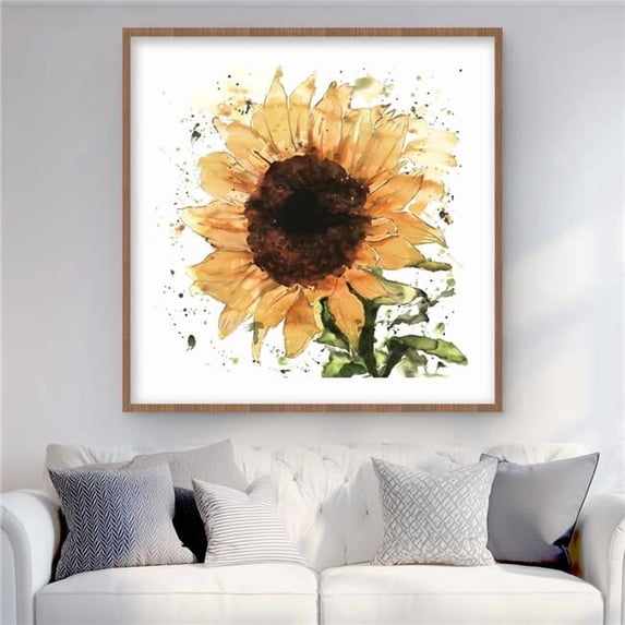 Begin Home Decor C1FM3636HB13H3 36 x 36 in. Big Sunflower - Floral ...