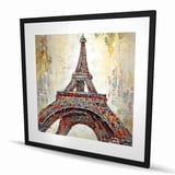 Begin Home Decor C1FM3636LJZLZ8 36 x 36 in. Abstract Eiffel Tower ...