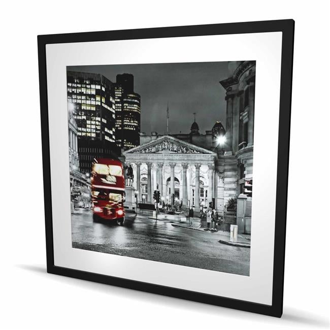 Begin Home Decor C1FM3636NA6HCS 36 x 36 in. Grayscale Pantheon with Red ...