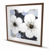 Begin Home Decor C1FM3636PPYSJN 36 x 36 in. White Flowers with Leaves ...