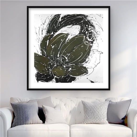 Begin Home Decor C1FM3636QJ3TL0 36 x 36 in. Abstract Flower with Paint ...