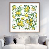 Begin Home Decor C1FM3636RR7ZNV 36 x 36 in. Lemon Pattern Kitchen Print ...