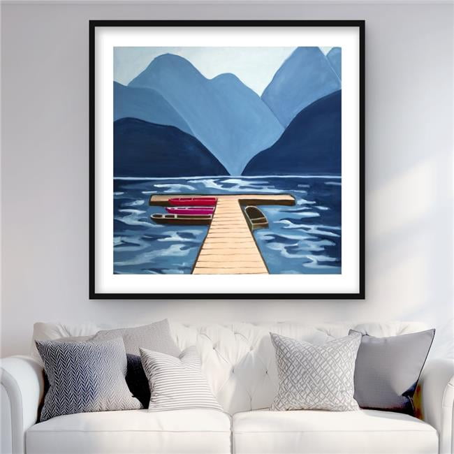 Begin Home Decor C1FM3636S57YEH 36 x 36 in. Lake Quai & Mountains ...