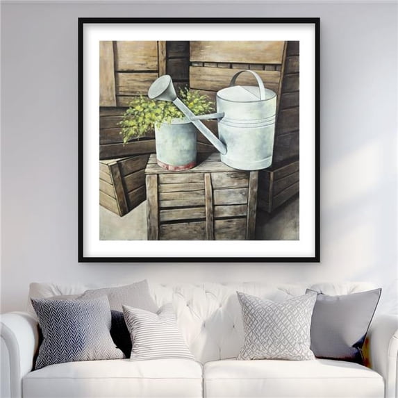 Begin Home Decor C1FM3636S8CFU6 36 x 36 in. Vintage Watering Can ...