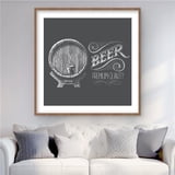 Begin Home Decor C1FM3636T2HR2P 36 x 36 in. Old Beer Sign - Framed ...