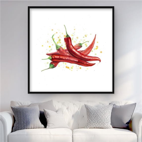 Begin Home Decor C1FM3636VFSJYZ 36 x 36 in. Red Hot Peppers - Still ...