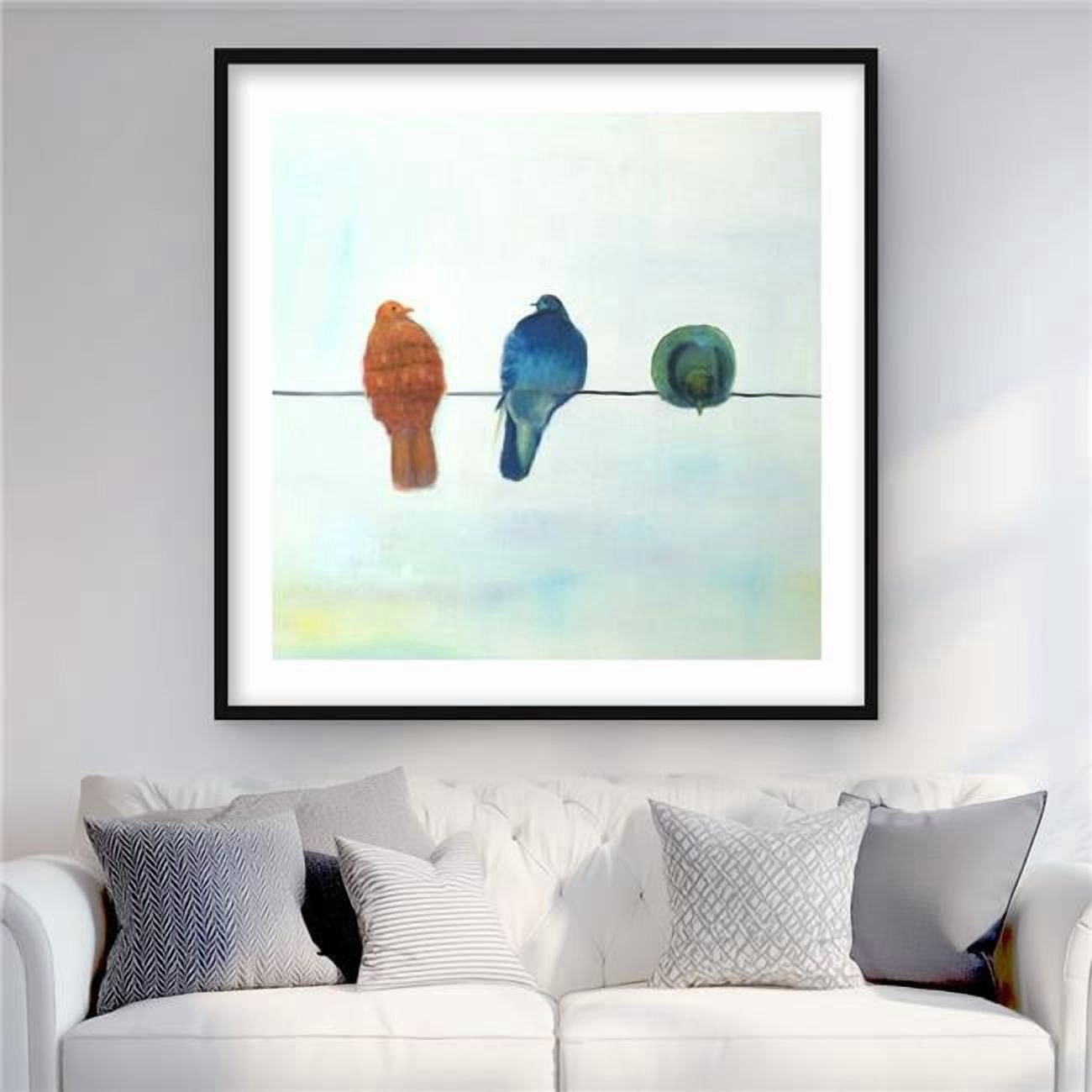 Begin Home Decor C1FM3636WB51YC 36 x 36 in. Perched Abstract Birds ...