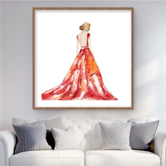 Begin Home Decor C1FM3636YL2O9T 36 x 36 in. Red Livingroom Framed ...