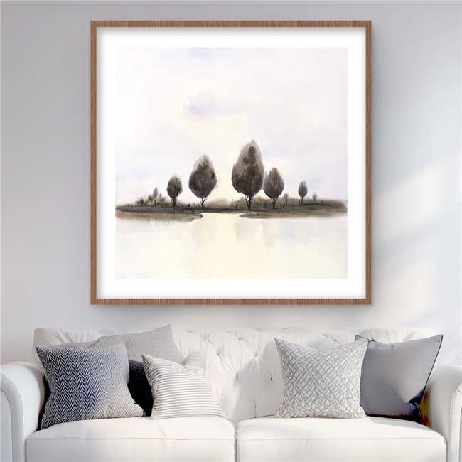 Begin Home Decor C1FM3636YSFVEK 36 x 36 in. Abstract Landscape of Trees ...