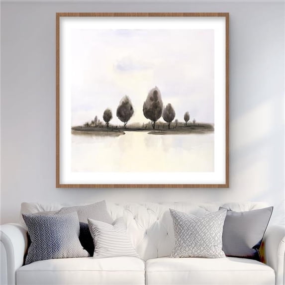 Begin Home Decor C1FM3636YSFVEK 36 x 36 in. Abstract Landscape of Trees ...
