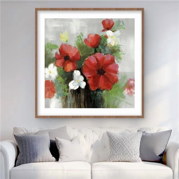 Begin Home Decor C1FM3636ZM1S2T 36 x 36 in. Abstract Wild Flowers ...