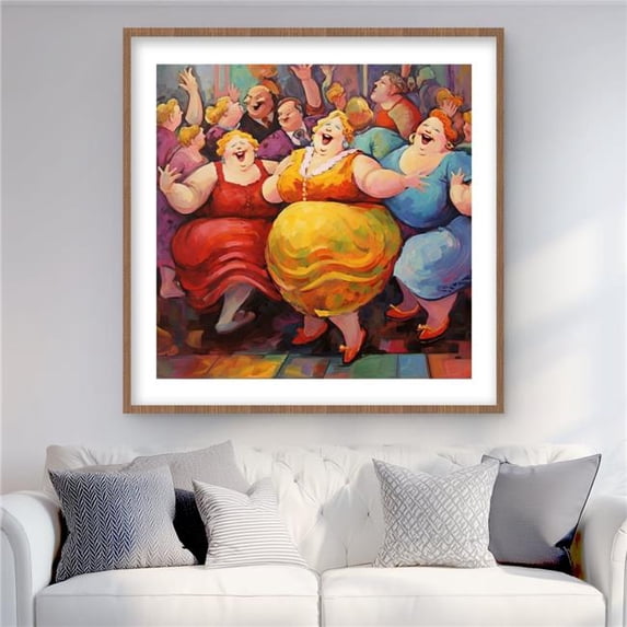 Begin Home Decor C1FM3636ZP7KKU 36 x 36 in. Live Dance - Blue Framed ...