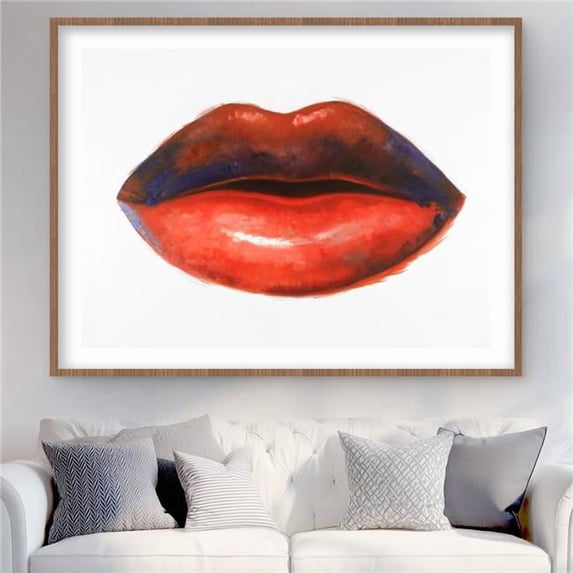 Begin Home Decor C1FM364819GCE3 36 x 48 in. Red Lipstick - Romantic ...