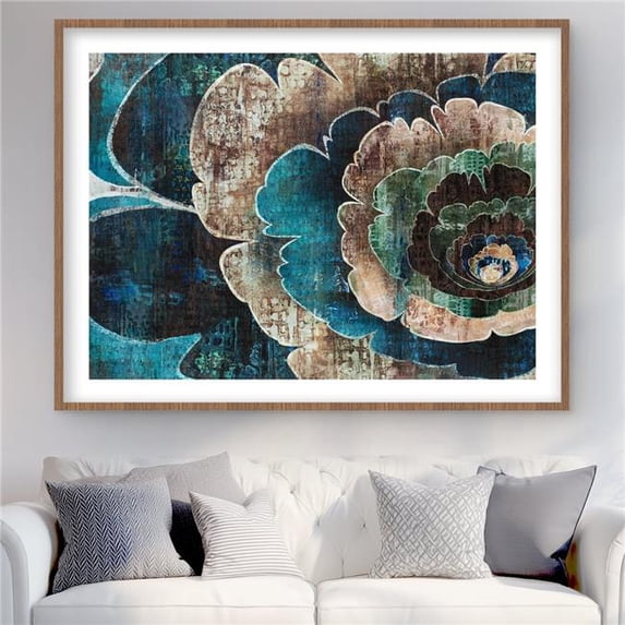 Begin Home Decor C1FM364822M5HL 36 x 48 in. Blue Flower Montage Wall ...