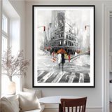 Begin Home Decor C1FM36482HOOZP 36 x 48 in. Grayish Flatiron Building ...