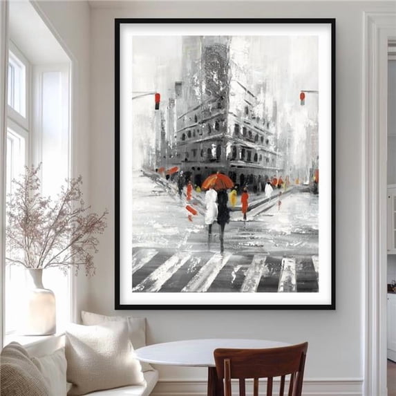 Begin Home Decor C1FM36482HOOZP 36 x 48 in. Grayish Flatiron Building ...