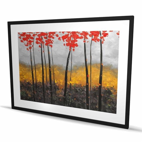 Begin Home Decor C1FM364832IJO8 36 x 48 in. Abstract Autumn Trees ...