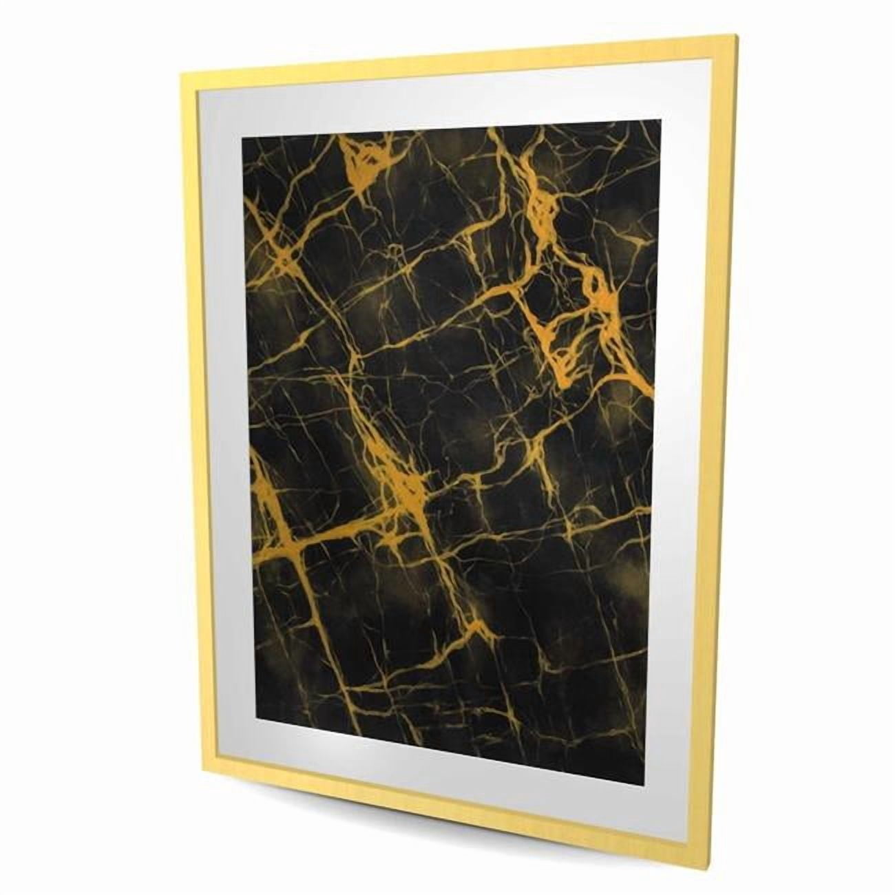 Begin Home Decor C1FM36483ERX4H 36 x 48 in. Black & Gold Marble Print ...