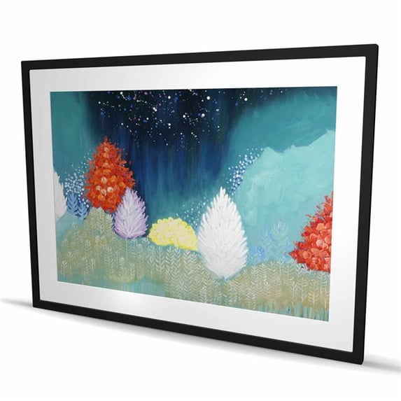 Begin Home Decor C1FM364845QW1O 36 x 48 in. Mysterious Colorful Trees ...