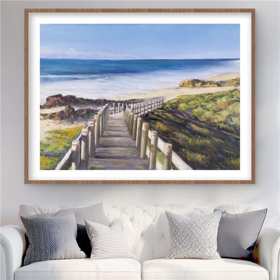 Begin Home Decor C1FM36484KACUZ 36 x 48 in. Walk to the Seaside - Green ...