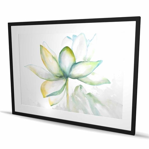 Begin Home Decor C1FM36484MUYFD 36 x 48 in. Abstract Lotus Flower ...
