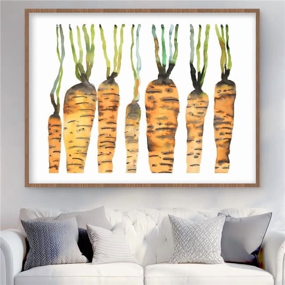 Begin Home Decor C1FM364864RJ9U 36 x 48 in. Watercolor Carrots - Green ...