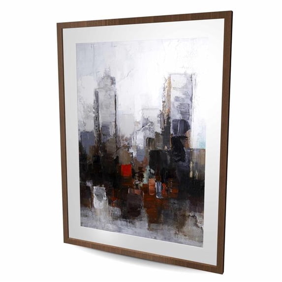 Begin Home Decor C1FM36486SI2BD 36 x 48 in. Obscure City - Building ...