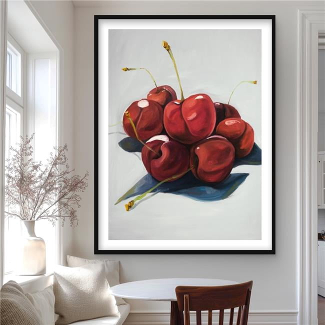 Begin Home Decor C1FM36487CUAGD 36 x 48 in. Pile of Cherries - Still ...