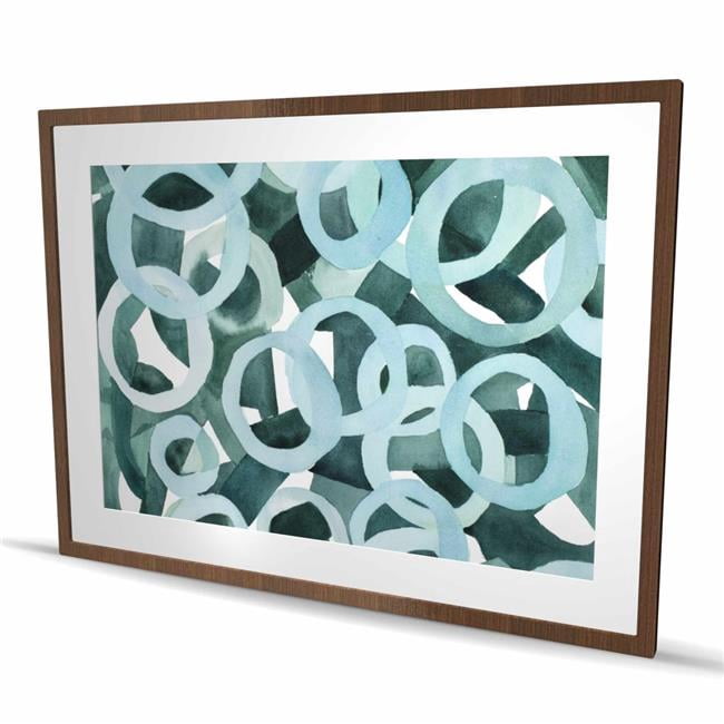 Begin Home Decor C1FM36488VWNCA 36 x 48 in. Abstract Rings - Turquoise ...