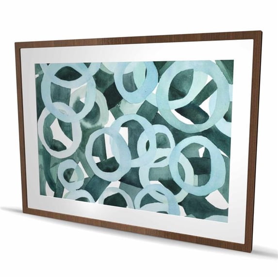Begin Home Decor C1FM36488VWNCA 36 x 48 in. Abstract Rings - Turquoise ...