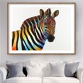 Begin Home Decor C1FM36489DSV2V 36 x 48 in. Colorful Zebra Profile View ...