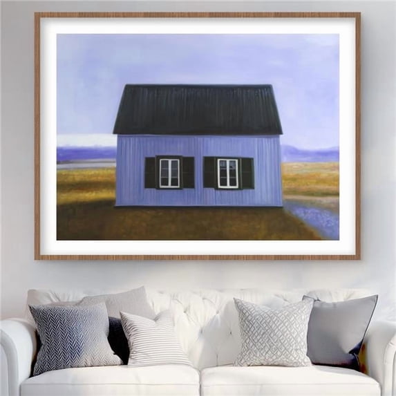 Begin Home Decor C1FM36489KN1N9 36 x 48 in. Blue Barn - Building ...