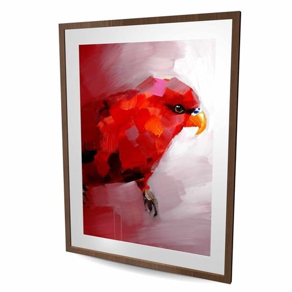 Begin Home Decor C1FM3648A5435Z 36 x 48 in. Abstract Red Parrot ...
