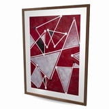 Begin Home Decor C1FM3648AF7ON5 36 x 48 in. White Triangles on Red ...
