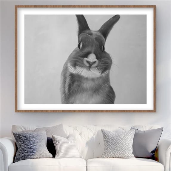 Begin Home Decor C1FM3648BB6JSC 36 x 48 in. Funny Gray Rabbit - Bedroom ...