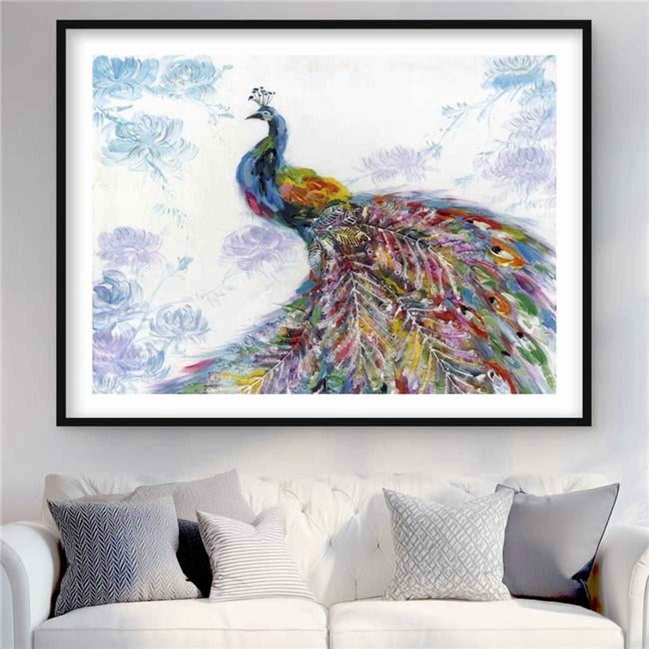 Begin Home Decor C1FM3648BU0OP7 36 x 48 in. Majestic Peacock with ...