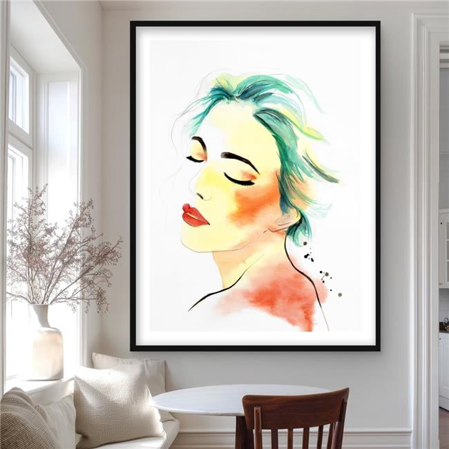 Begin Home Decor C1FM3648BZCZQT 36 x 48 in. Right Side Watercolor ...
