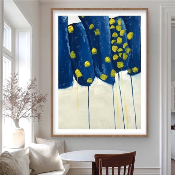 Begin Home Decor C1FM3648CACJU6 36 x 48 in. Abstract Blue & Yellow ...