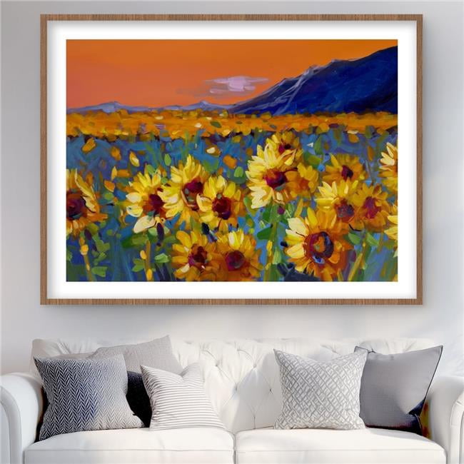 Begin Home Decor C1FM3648E2EFWQ 36 x 48 in. Field of Sunflowers ...