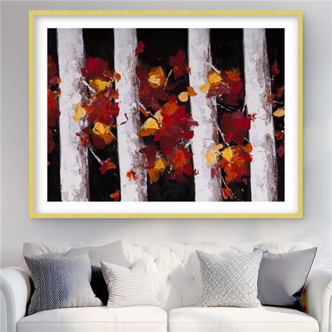 Begin Home Decor C1FM3648E368HL 36 x 48 in. Trees & Fall Leaves ...