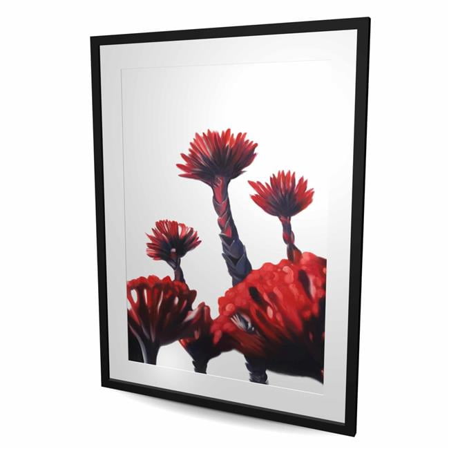 Begin Home Decor C1FM3648EALAUX 36 x 48 in. Red Tropical Flowers ...