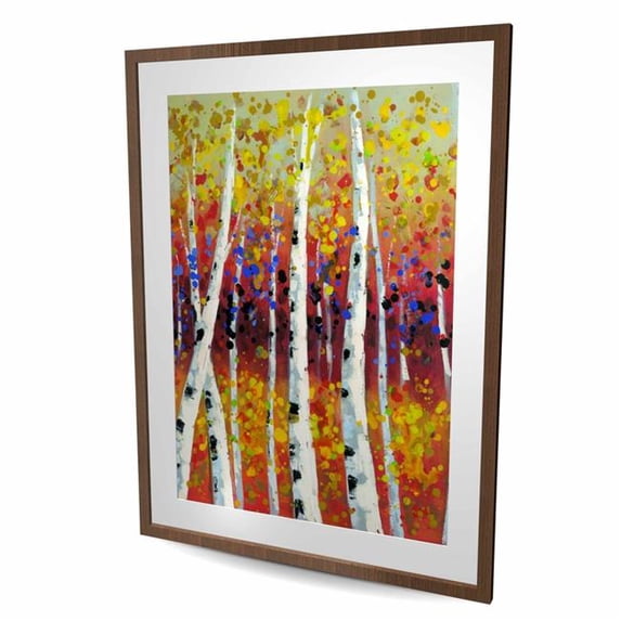 Begin Home Decor C1FM3648EXIFVZ 36 x 48 in. Colored Birches ...