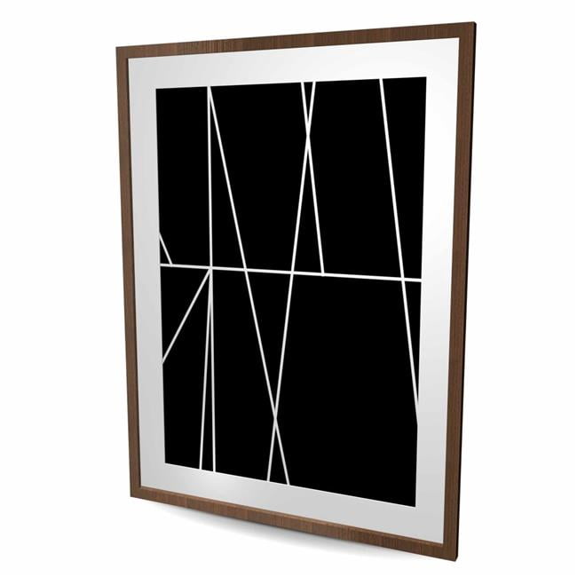 Begin Home Decor C1FM3648F39GHG 36 x 48 in. White Stripes on Black ...