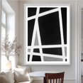 Begin Home Decor C1FM3648HKURWA 36 x 48 in. Black & White Abstract ...