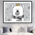 Begin Home Decor C1FM3648L32HCC 36 x 48 in. Beautiful Bear - Gray ...