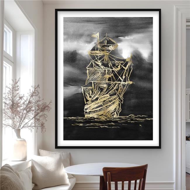 Begin Home Decor C1FM3648L9EGXK 36 x 48 in. Sailing Little Ship ...