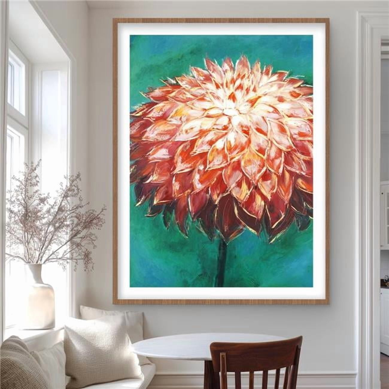 Begin Home Decor C1FM3648LRL1QC 36 x 48 in. Abstract Dahlia Flower ...